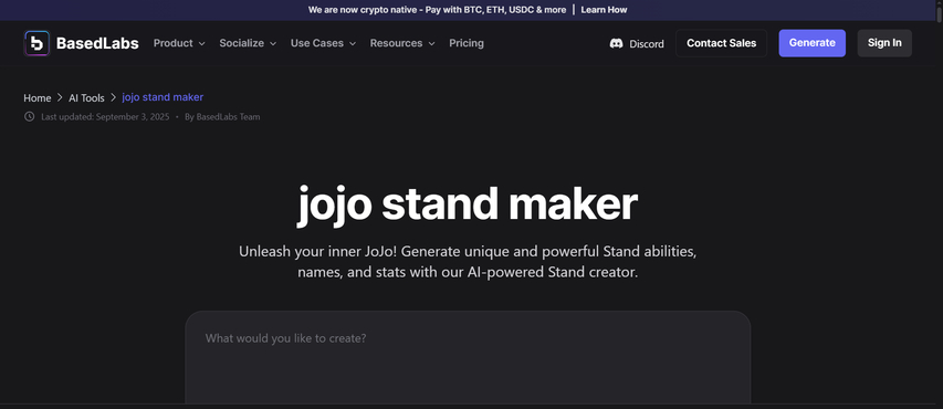 Les 7 meilleurs générateurs de JoJo Stand en 2026