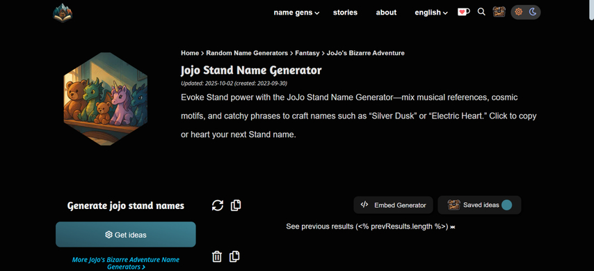 Les 7 meilleurs générateurs de JoJo Stand en 2026